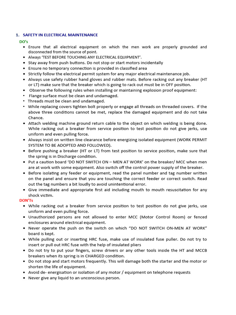 Electrical Safety | PDF | Equipment | Electricity