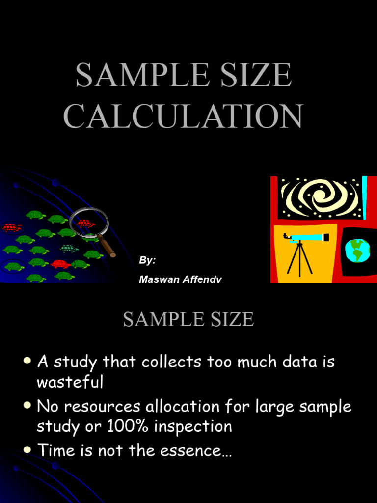 Sample Size Calculation Pdf Sample Size Determination Sampling