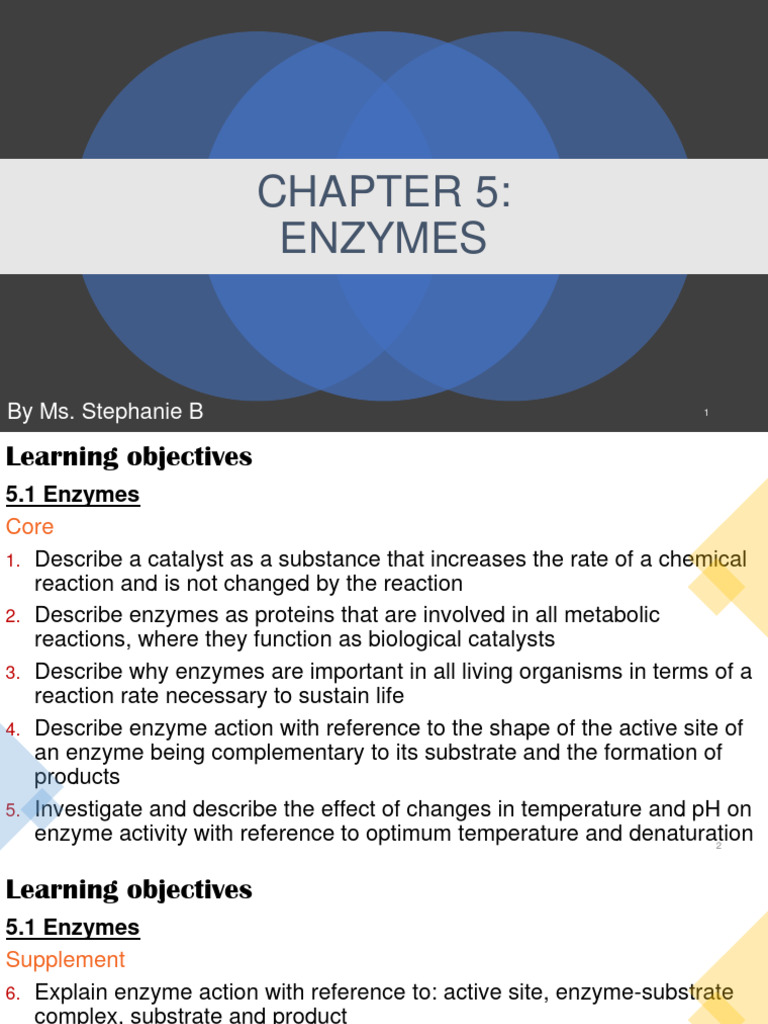Chapter 5 Bio | PDF | Enzyme | Active Site