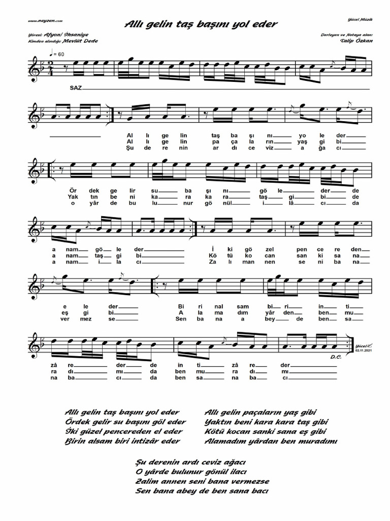 2-Alli Gelin Tas Basini Yol Eder | PDF