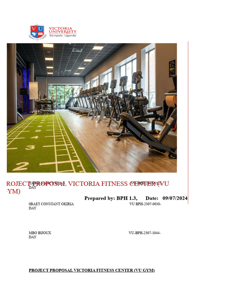 CRE Project Proposal, Group BPH 1.3, 2024 | PDF | Physical Fitness ...