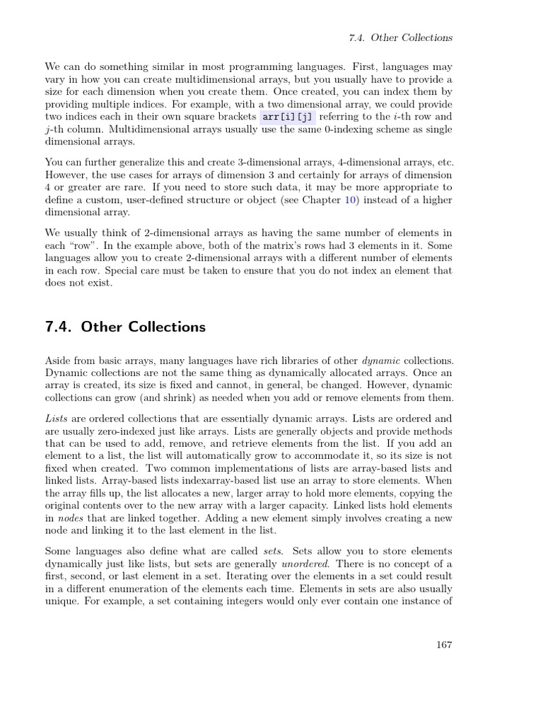 Dynamic Collections & Array Exercises | PDF | String (Computer Science) | Matrix (Mathematics)