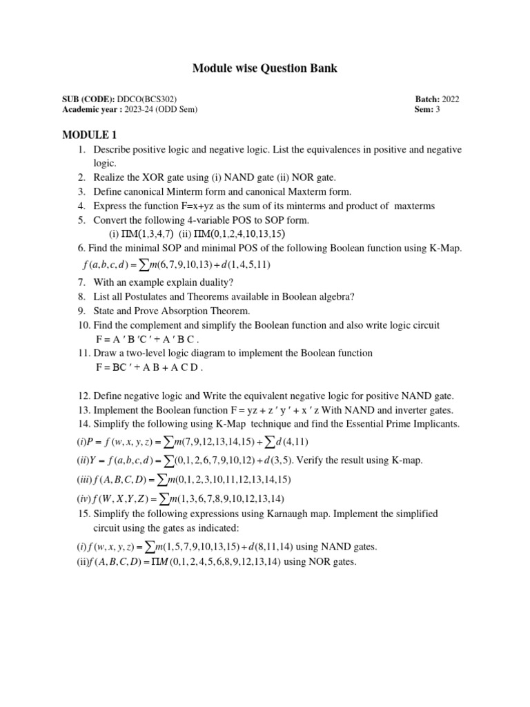 MODULE - Wise Question - 2022-Ddco | PDF | Computing | Computer ...