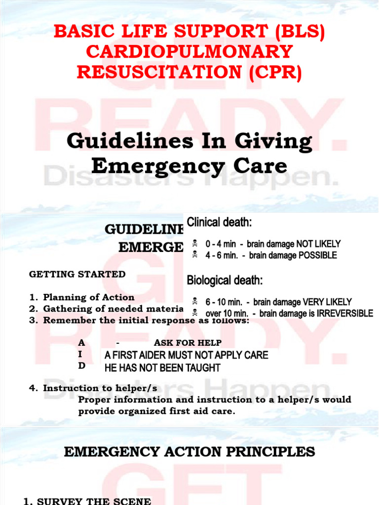 Module 13 Guidelines in Giving Emergency Care | PDF | First Aid ...