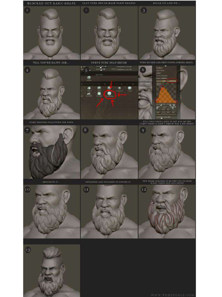 Zbrush Hair Line Workflow | PDF