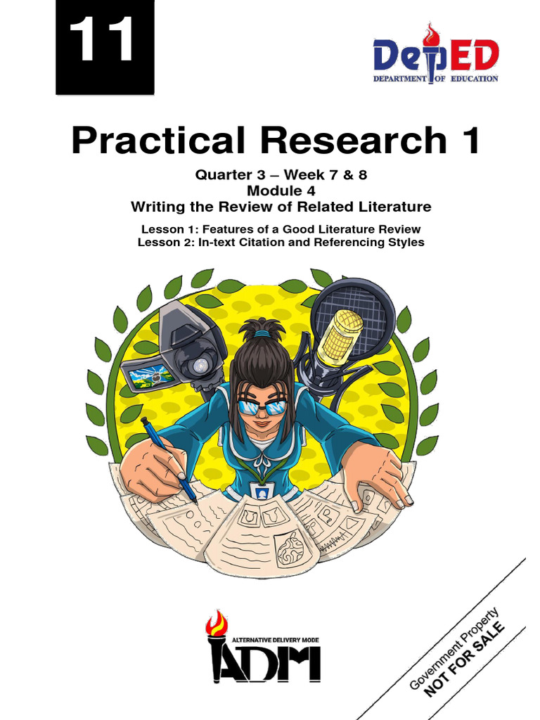 PR 1 q3 Module 4 Week 7 8 Review of Related Literature and Studies | PDF | Citation | Theory