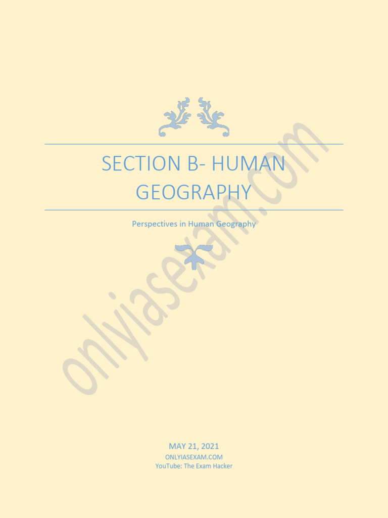 Perspectives in Human Geography | PDF | Geography | System