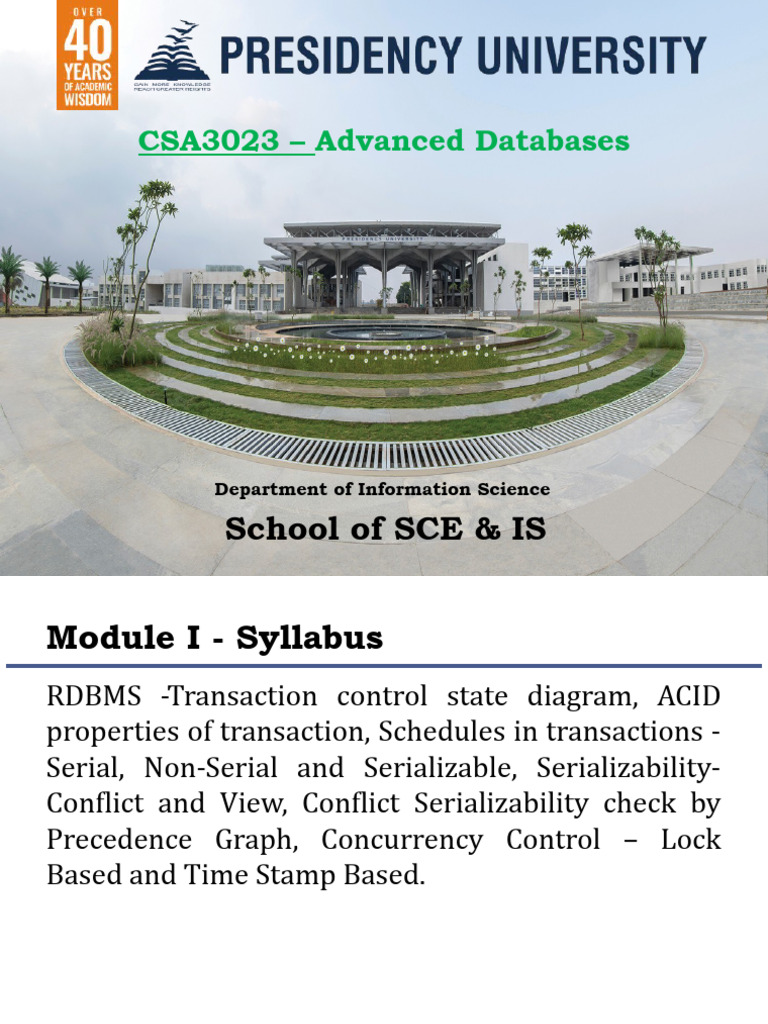 Module 1A | PDF | Database Transaction | Databases