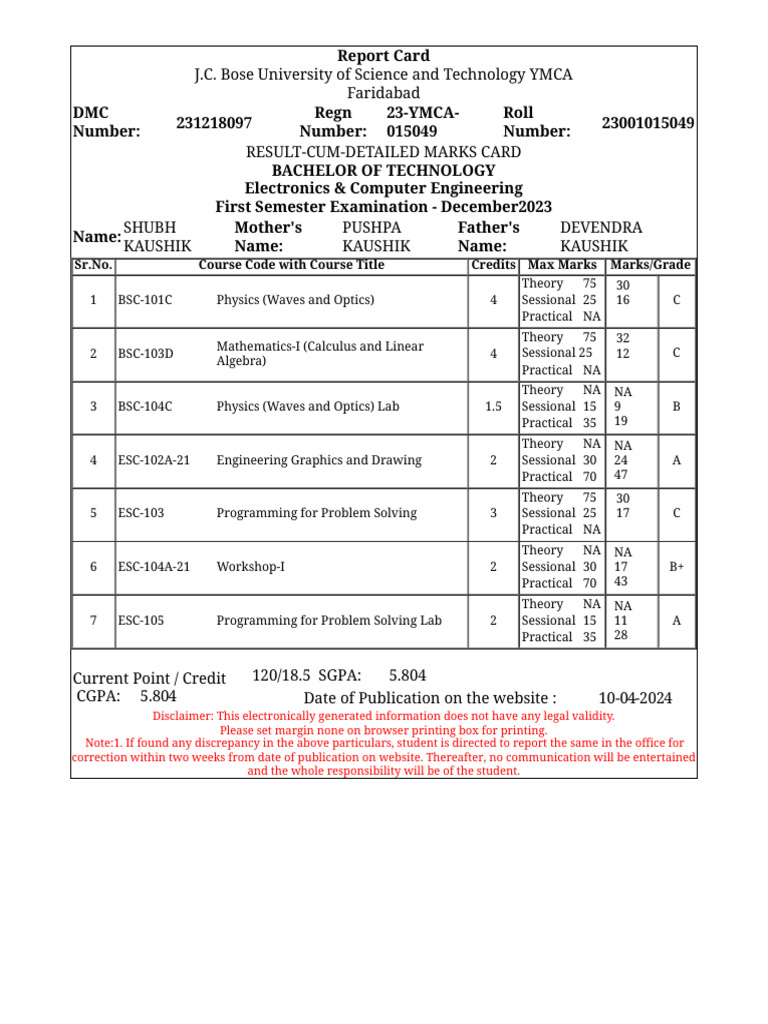 Report Card | PDF | Computing | Computer Science
