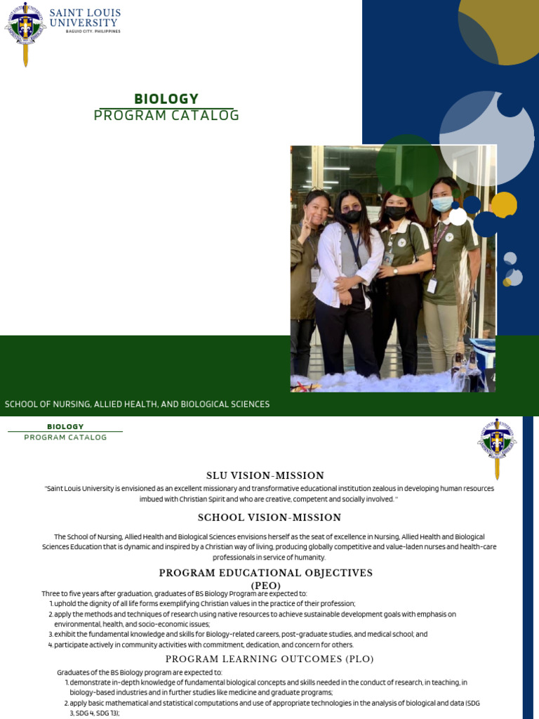 BS Biology Program Catalog | PDF | Academic Degree | University And ...