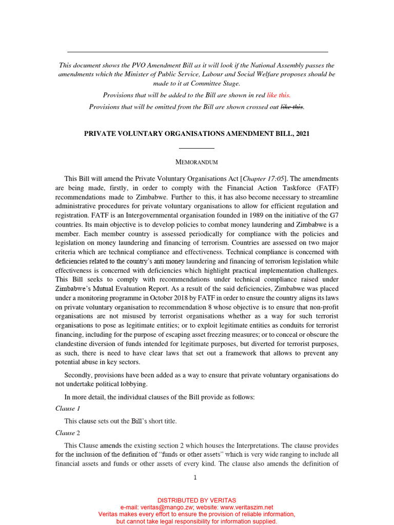 PVO BILL With Committee Stage Amendments | PDF | Justice | Crime & Violence