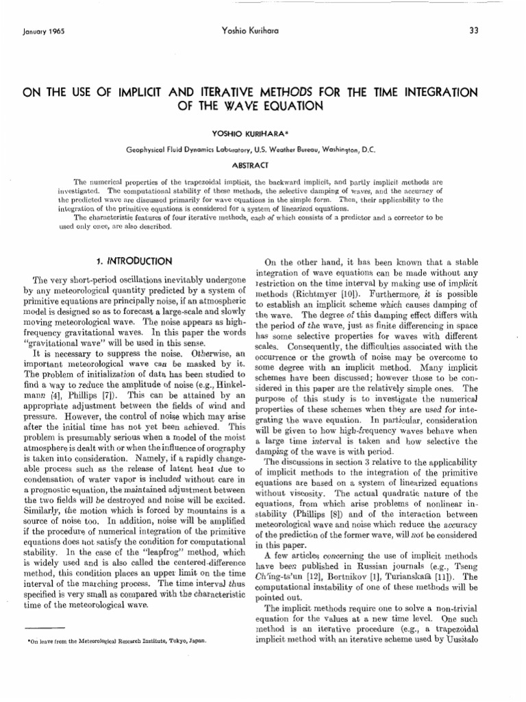 Kurihara 1965 | PDF | Eigenvalues And Eigenvectors | Waves