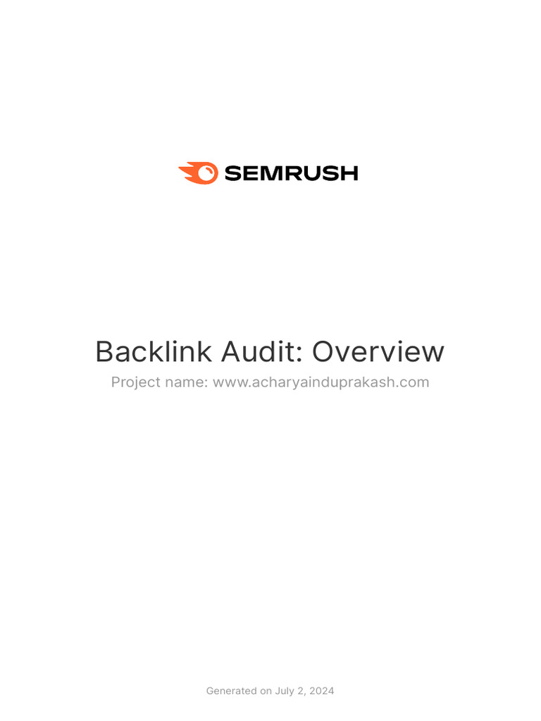 Backlink Audit Summary for Acharya Indu Prakash | PDF | Web Technology | World Wide Web