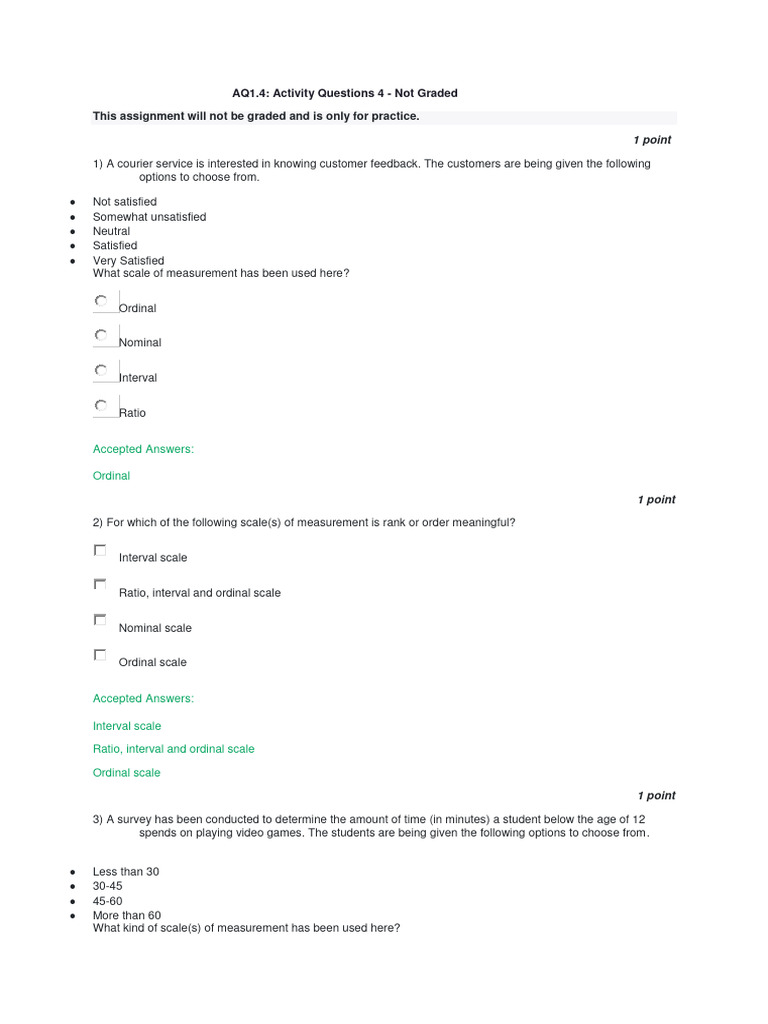 Understanding Measurement Scales in Surveys | PDF | Level Of ...