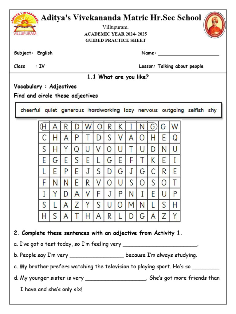 CH 1 - Grade 4 - English PDF | PDF | English Language | Linguistics