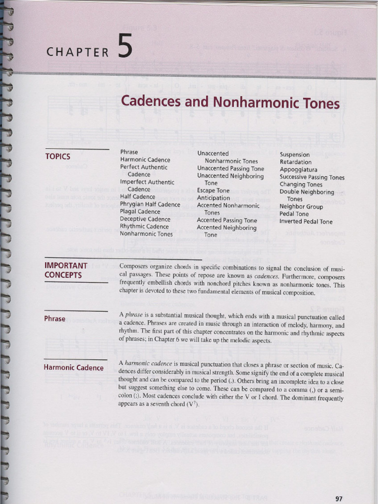 Chapter 5 Cadences and Nonharmonic Tones | PDF