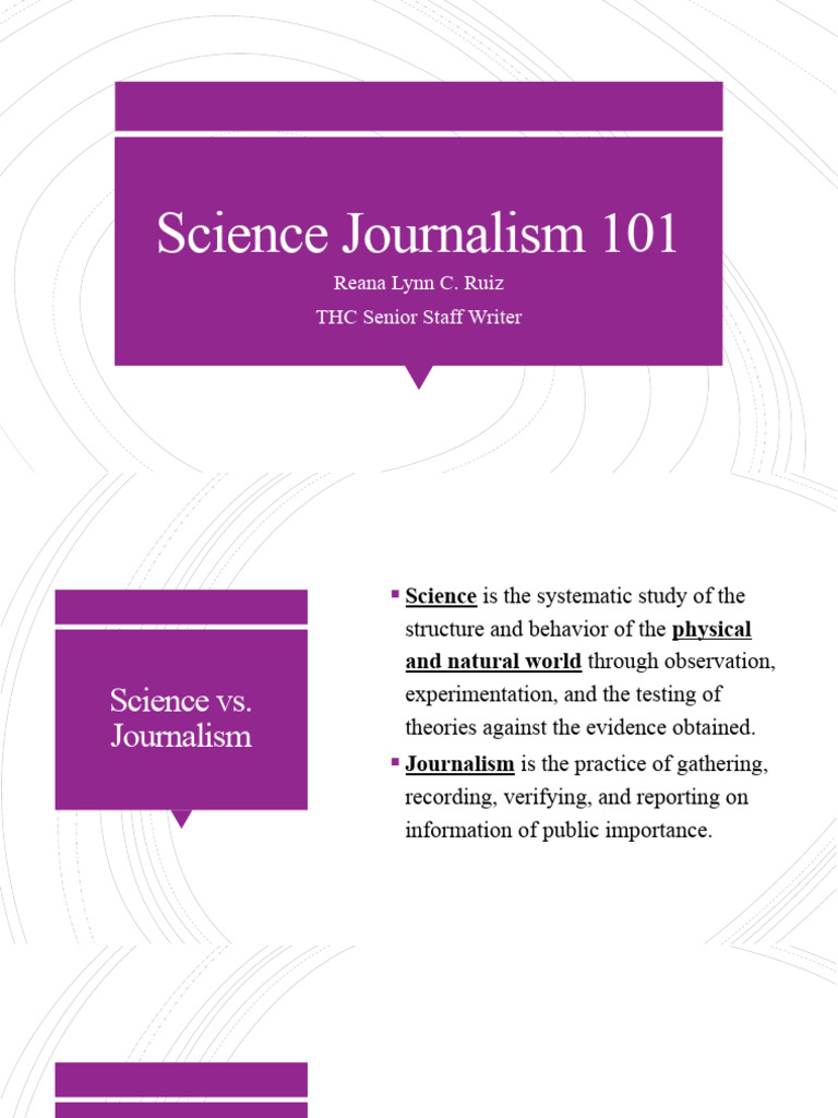 Science Journalism Essentials Guide | PDF | Science | Journalism