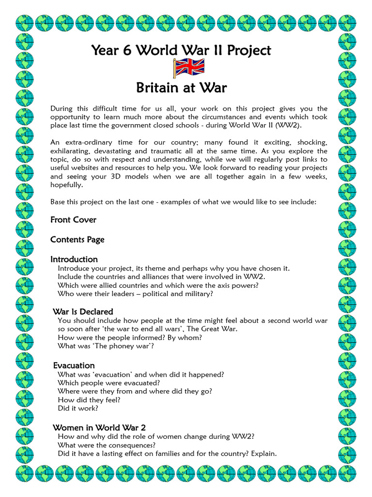 World War 2 Project | PDF | World War II | Home Front During World War II
