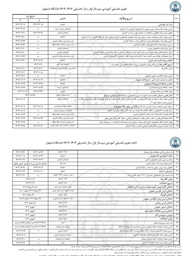 Taghvim - Tafsili1403 1404 1 | PDF