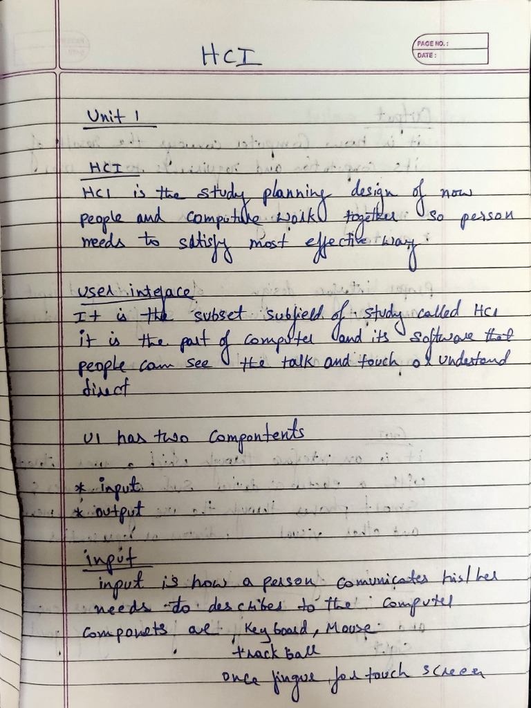 Hci Notes Unit 1 | PDF
