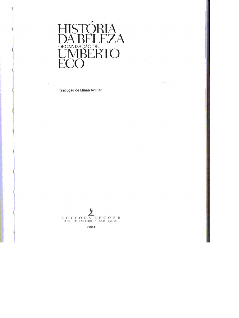 História Da Beleza - Umberto Eco | PDF