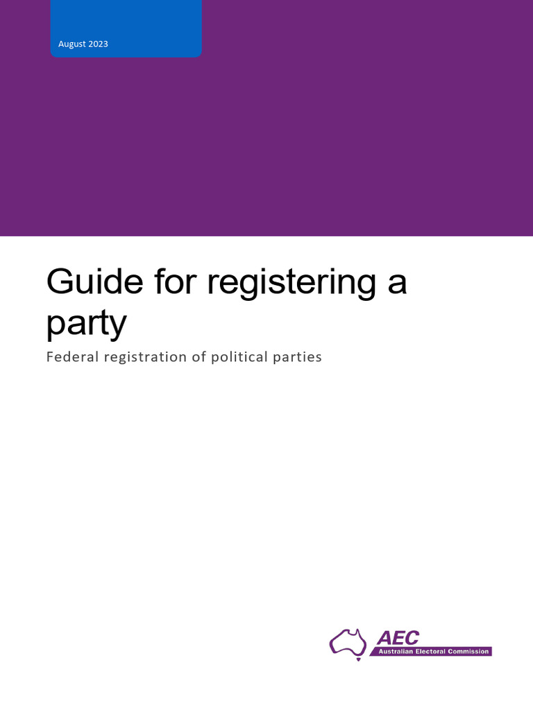 Party Registration Guide | PDF | Governance | Government