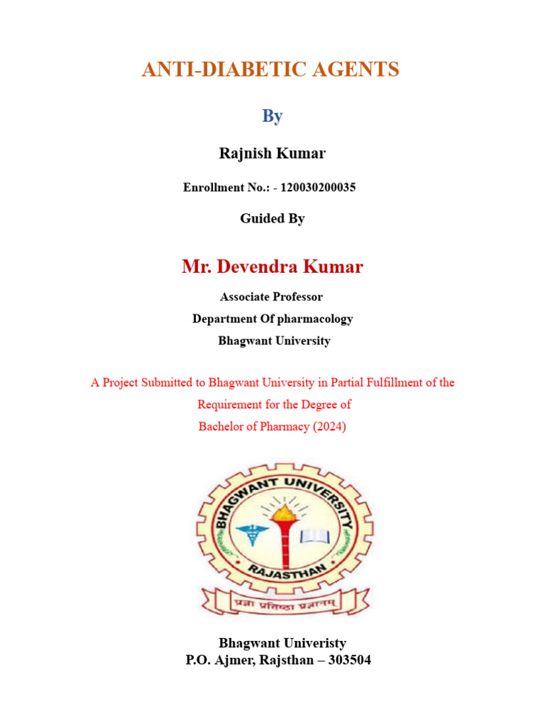 Anti-Diabetic Project Name | PDF | Diabetes | Prediabetes