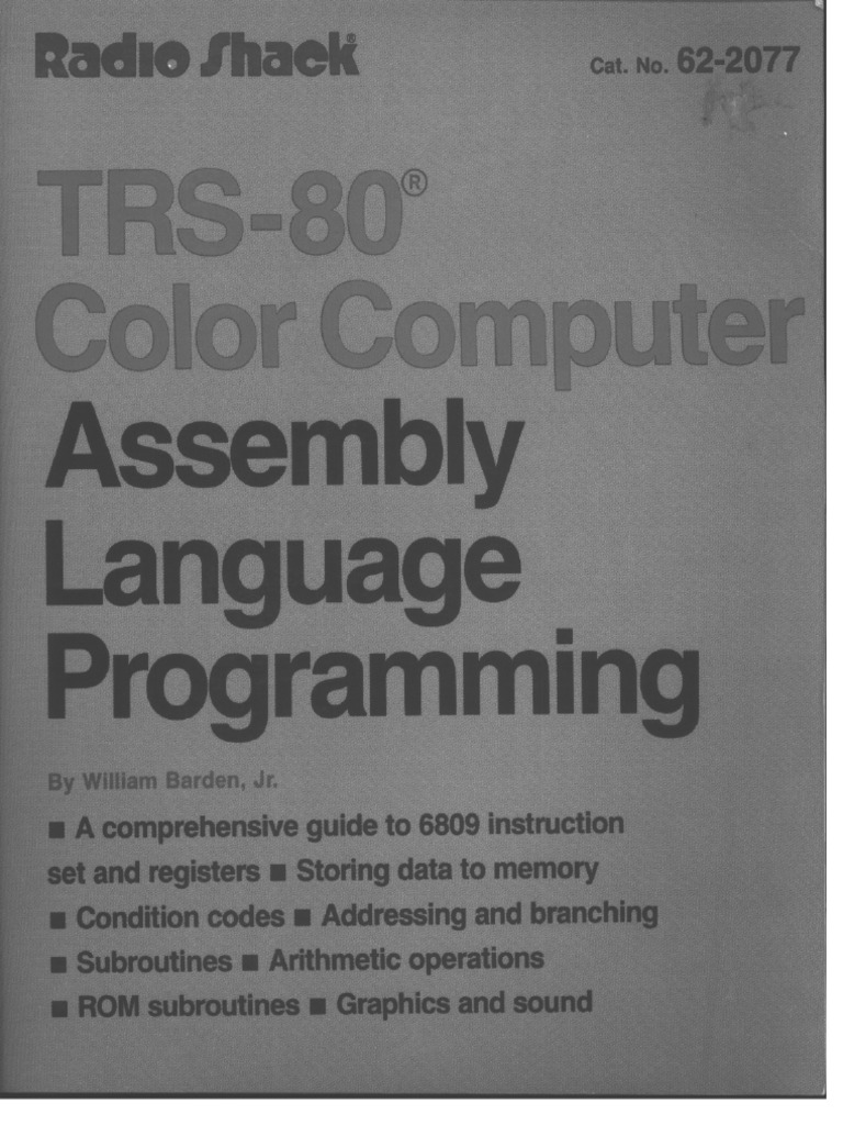Color Computer Assembly Language Programming (1983) (William Barden JR ...
