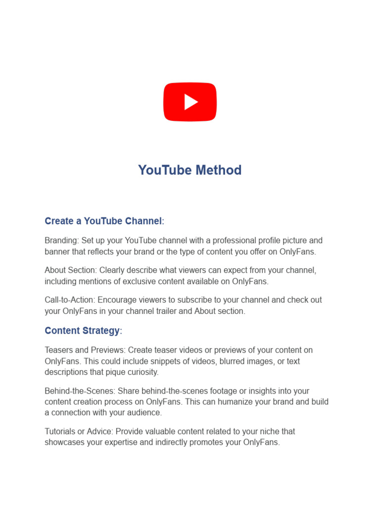 ETHOS - YouTube Method | PDF | You Tube | Advertising