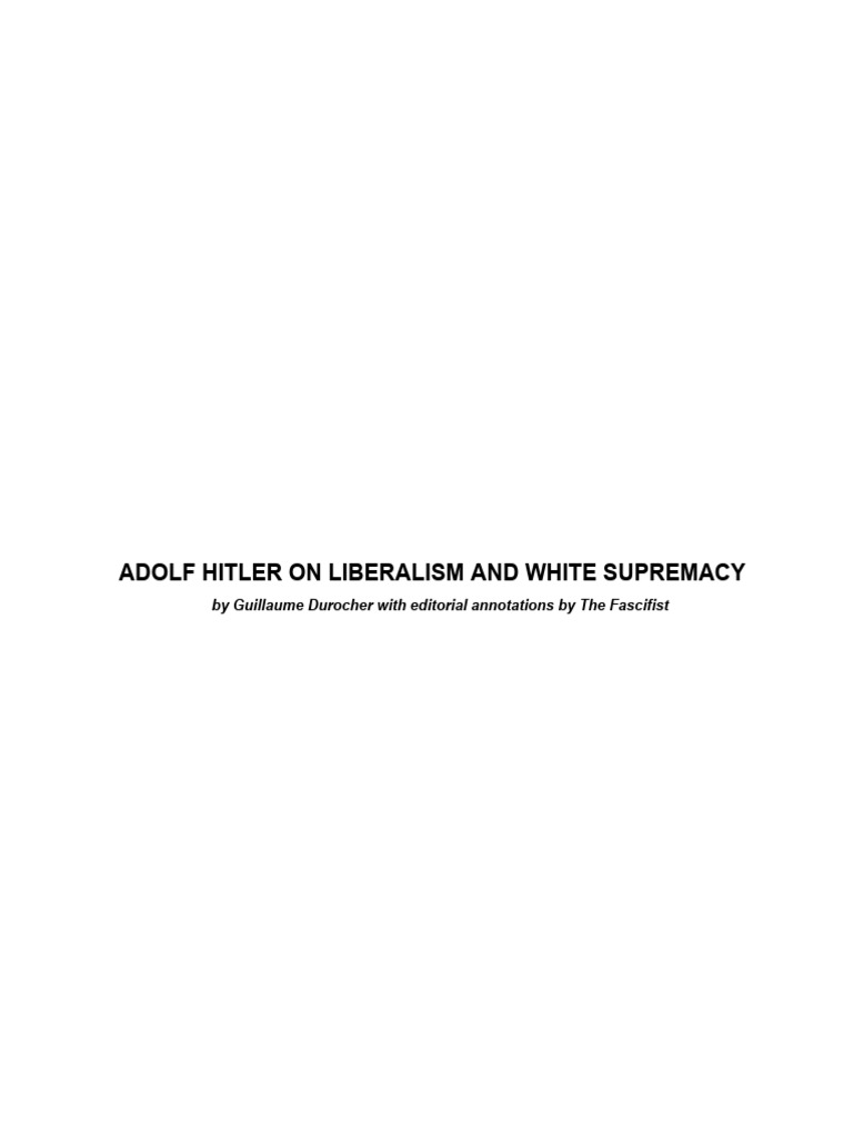 Hitler's Views on Race and Class | PDF | Socrates | Friedrich Nietzsche