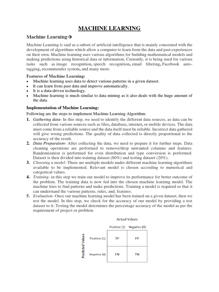ML Unit-1 - UA | PDF | Machine Learning | Reinforcement