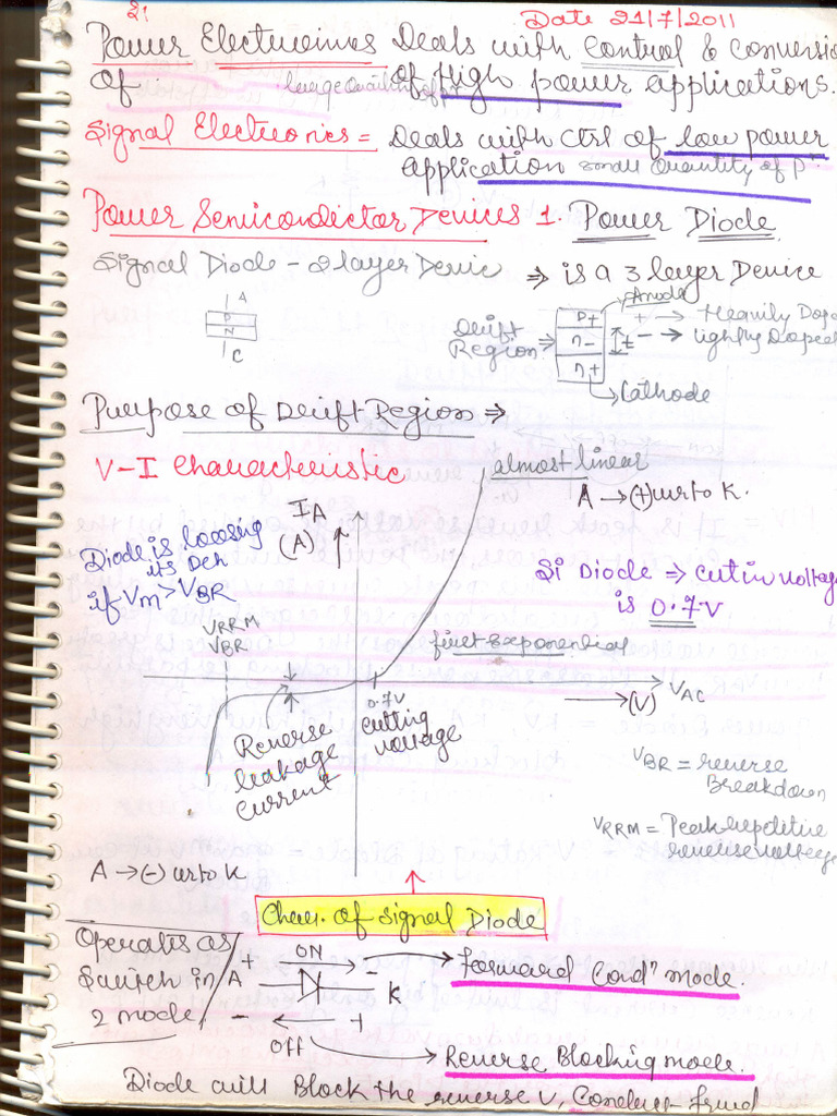 Power Electronics Notes 1 | PDF