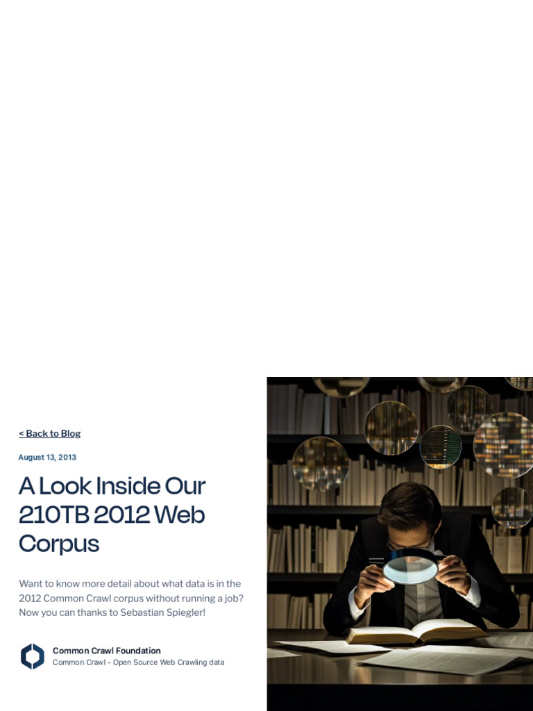 Common Crawl - Blog - A Look Inside Our 210TB 2012 Web Corpus | PDF
