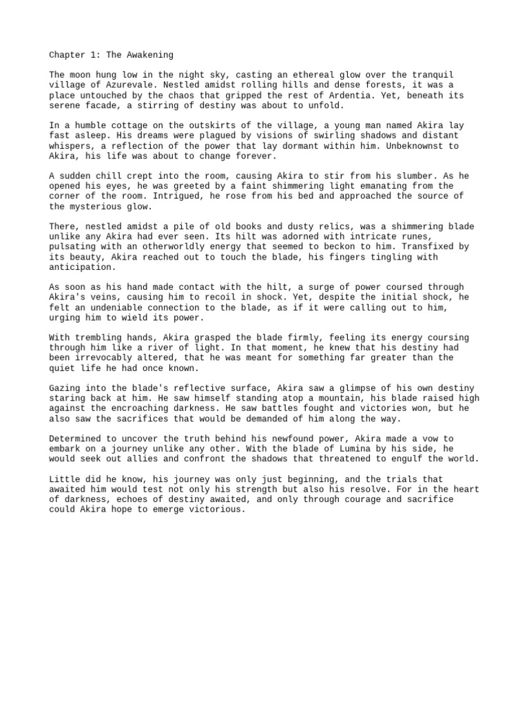Chapter 1 The Awakening | PDF
