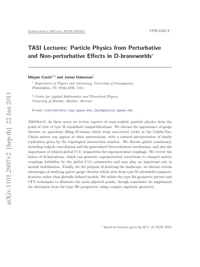 TASI Lectures: Particle Physics From Perturbative and Non-Perturbative Effects in D-Braneworlds ...
