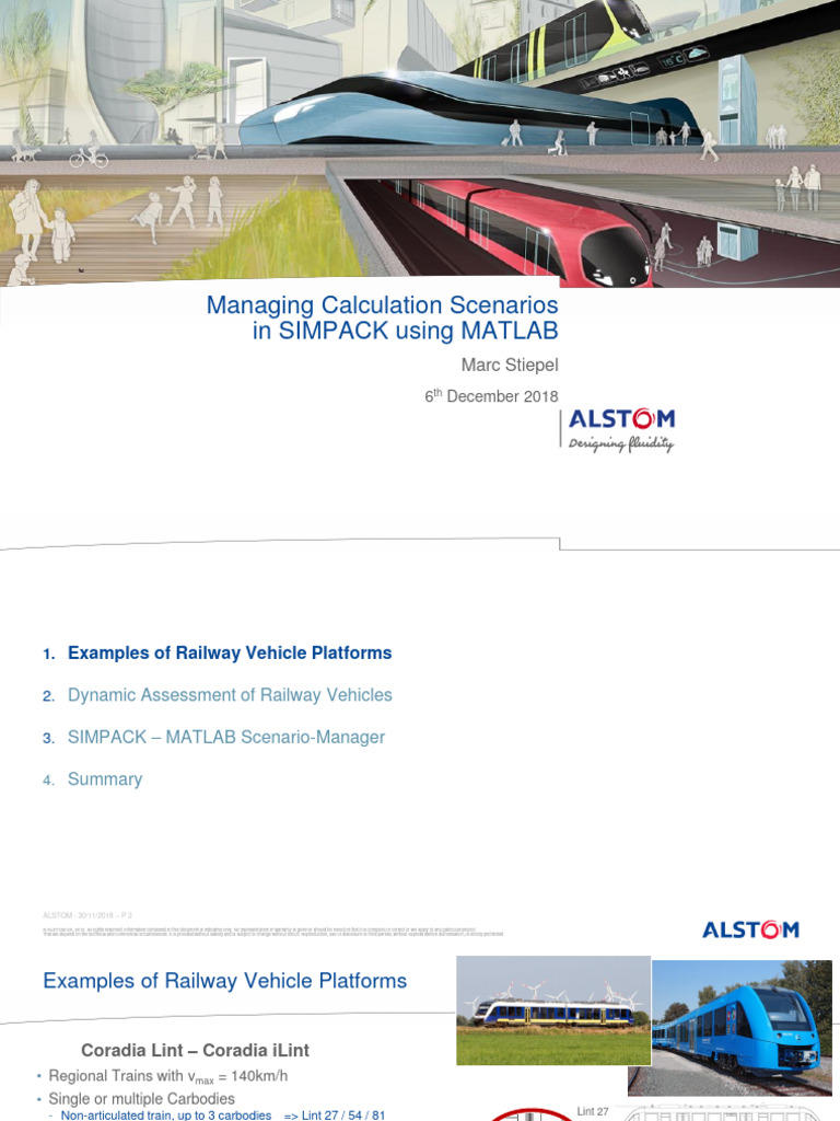 Managing Calculation Scenariosin SIMPACKusing MATLAB | PDF | Rail Transport