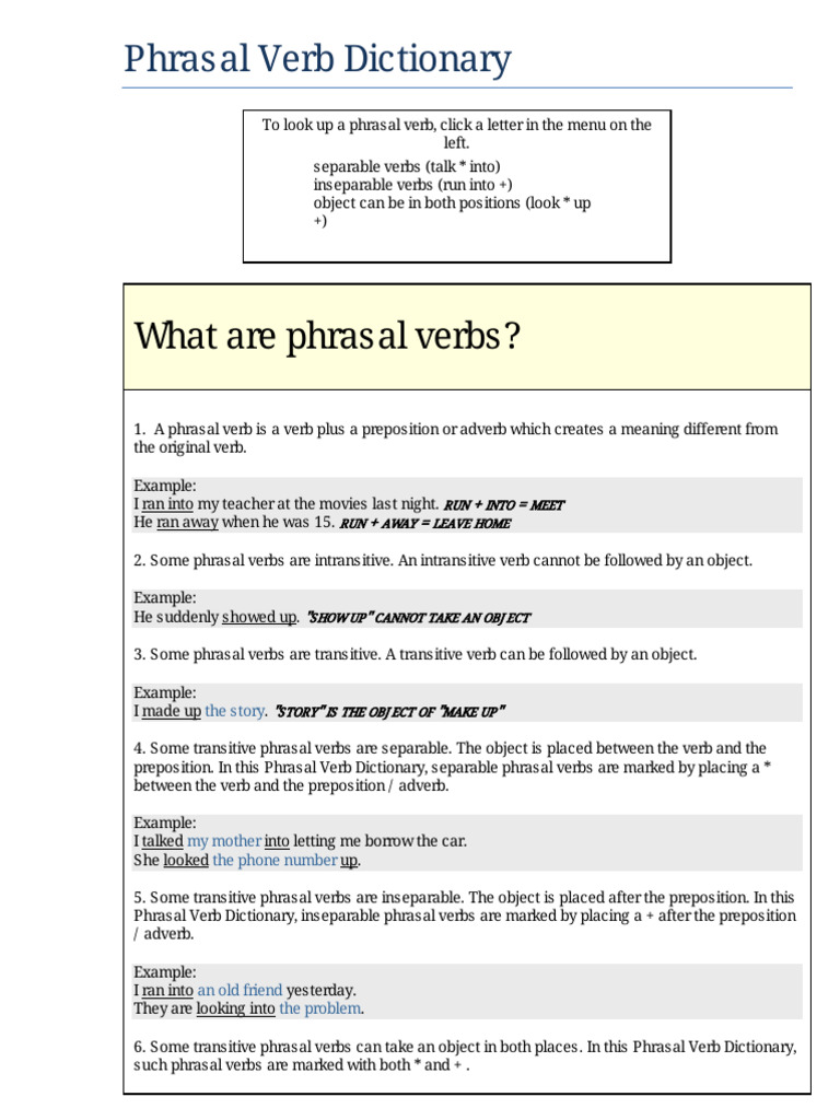 English Phrasal Verb Dictionary | PDF