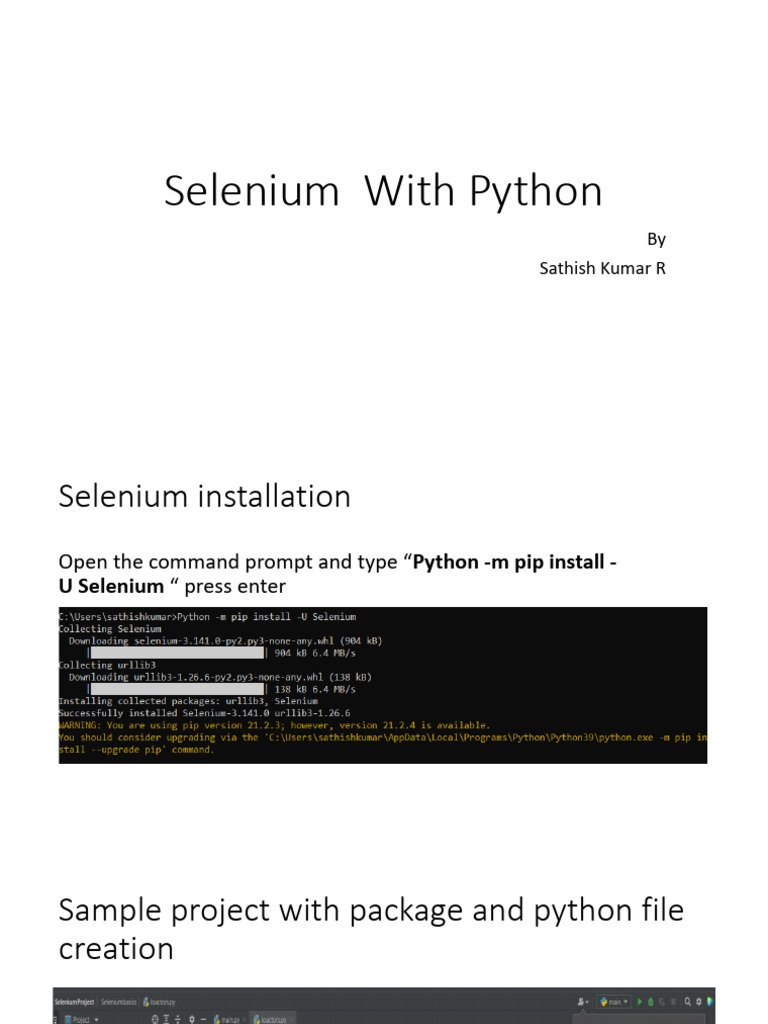 Python With Slenium | PDF | X Path | Html Element