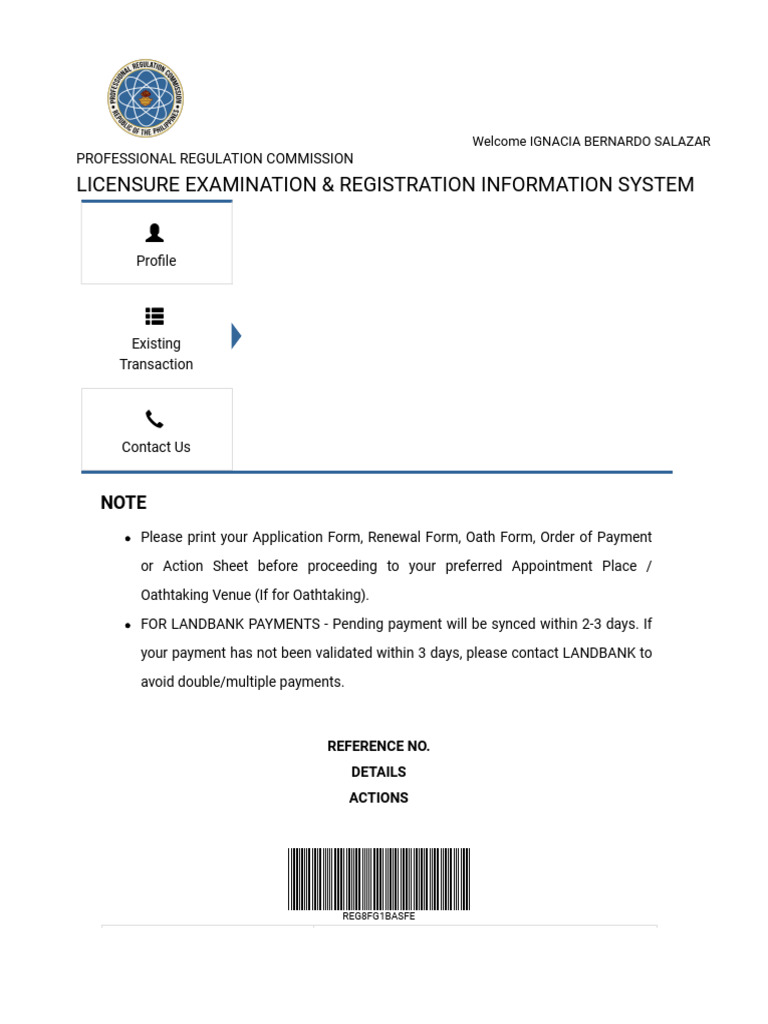 LERIS - Professional Regulation Commission | PDF | Philippines