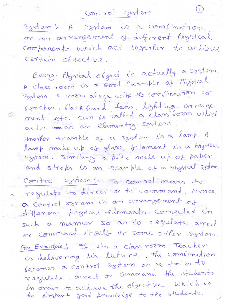 Control System Unit-1 | PDF