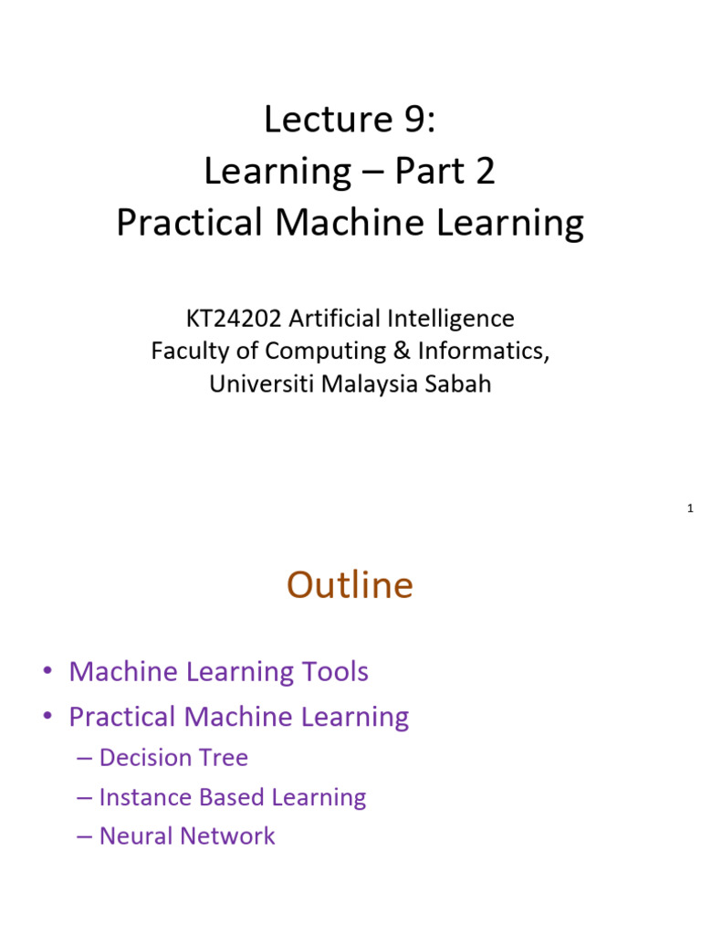 L09 - Learning - Part 2 | PDF | Machine Learning | Neuron