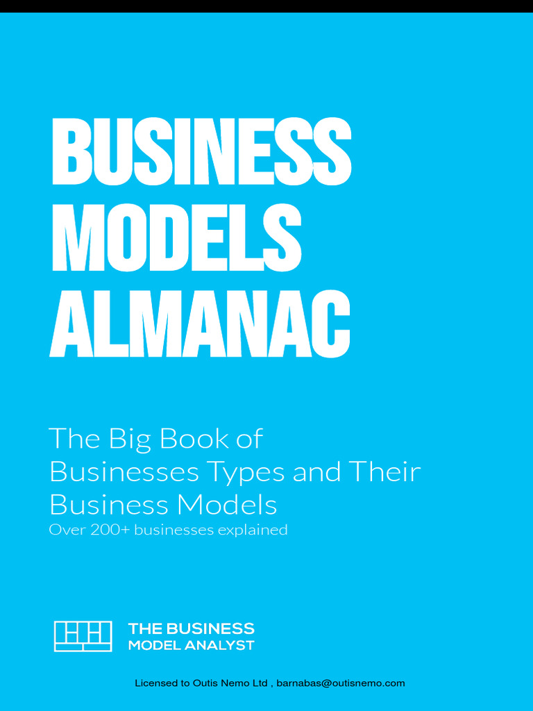 Business Models Almanac The Big Book of Business Model Types Pobplo ...