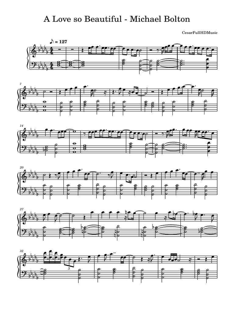 A Love So Beautiful - Michael Bolton | PDF