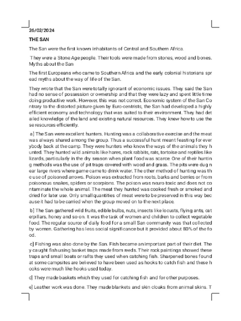 SAN and KHOISAN - Phoenix | PDF