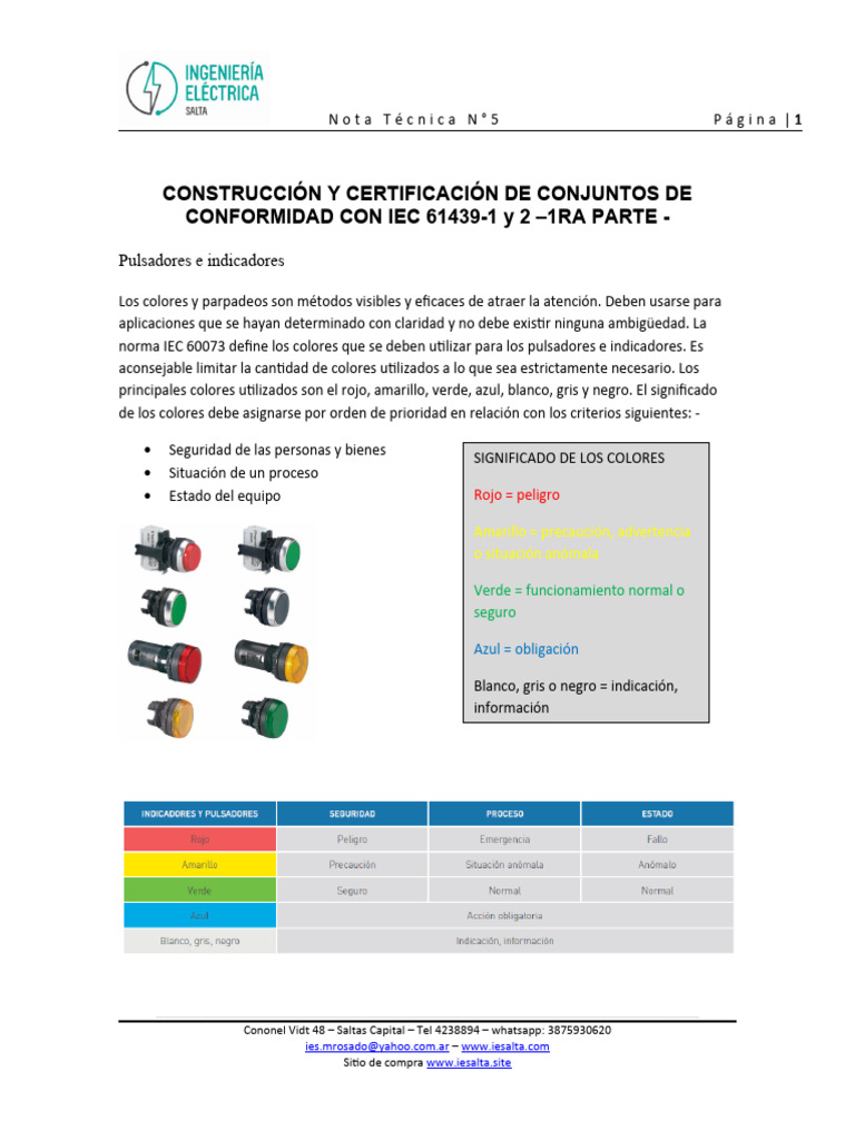 Codificación de Colores según IEC 60073 | PDF | Color | Rojo