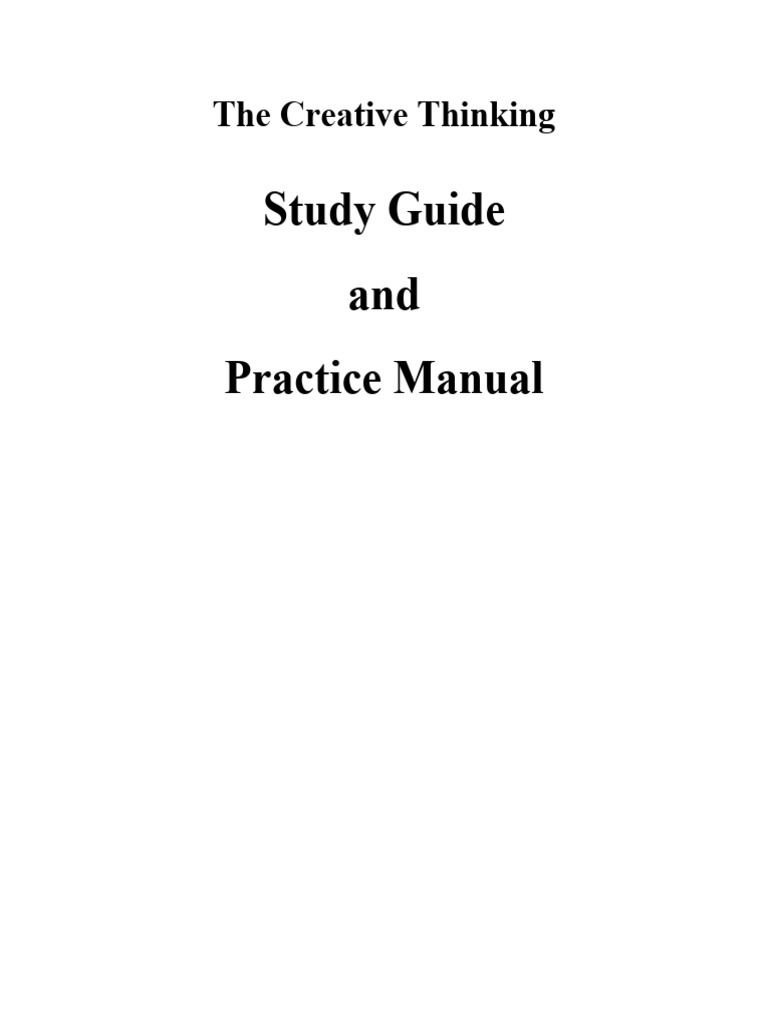 Creative Thinking Study Guide Intro | PDF | Soul | Meditation