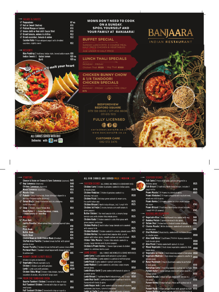 Bedfordview Take Away Menu Aug 2022 | PDF | Cuisine | European Cuisine