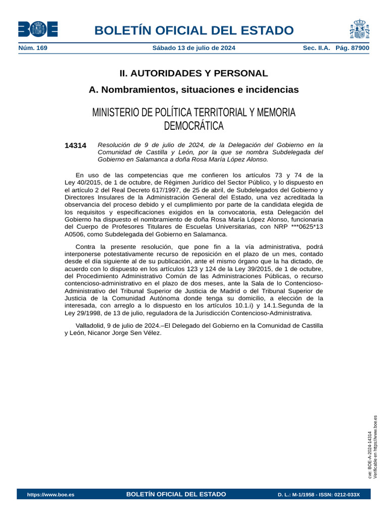Boe A 2024 14314 | PDF | Justicia | Crimen y violencia