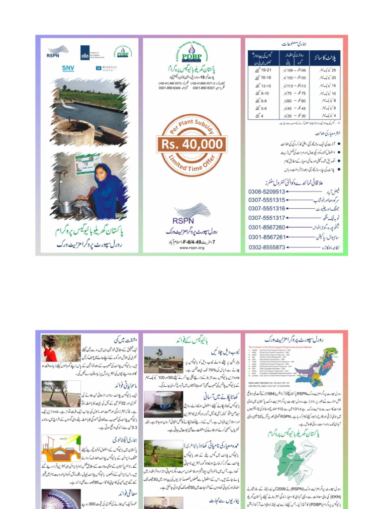 Biogas Brochure Urdu | PDF