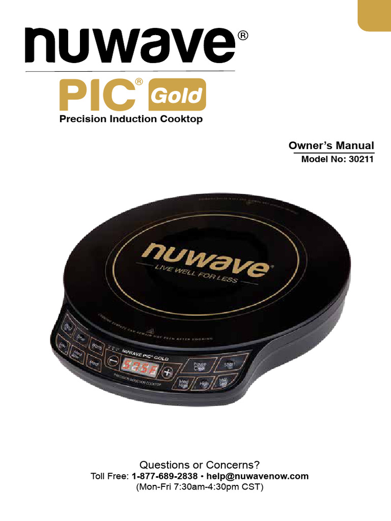 Induction Cooker Nuwave Pic Gold | PDF | Cookware And Bakeware